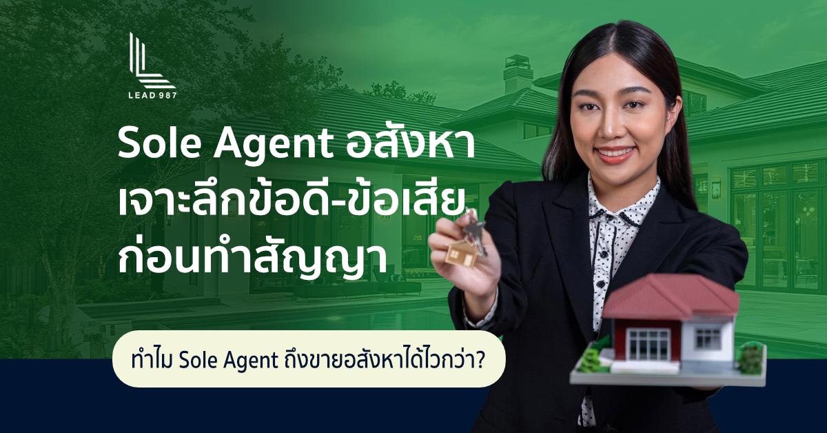 Sole Agent อสังหา คืออะไร? เจาะลึกข้อดี-ข้อเสียที่เจ้าของโครงการควรรู้